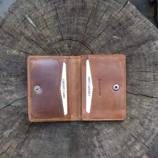 Woodland Range Tan Card Holder - Wombat Leather