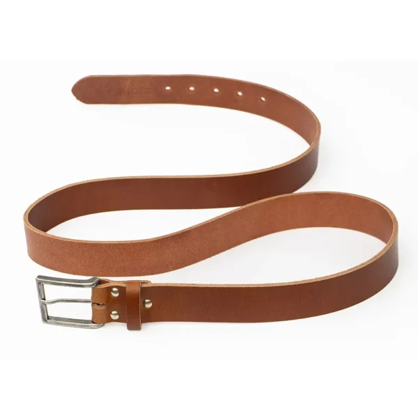 Handcrafted Men’s Tan Leather Belt 35mm - Wombat Leather