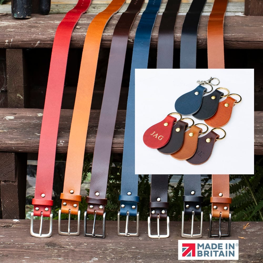 Handcrafted Men’s Belt & Keyring Offer - Wombat Leather