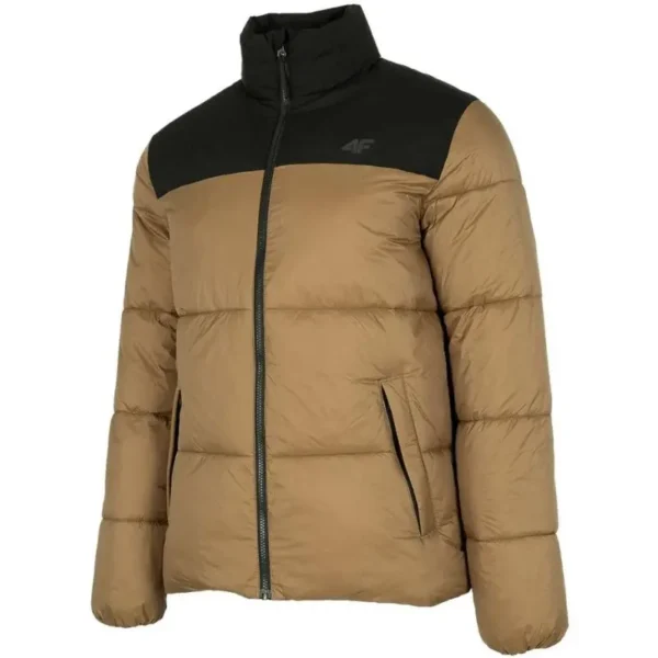 Men's Light Brown Quilted Jacket - Wombat Leather